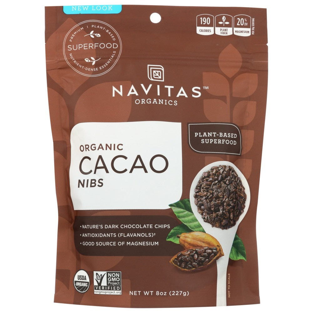 Navitas Cacao Nibs Organic - 8 Ounce, Case of 1 – WebFoodStore