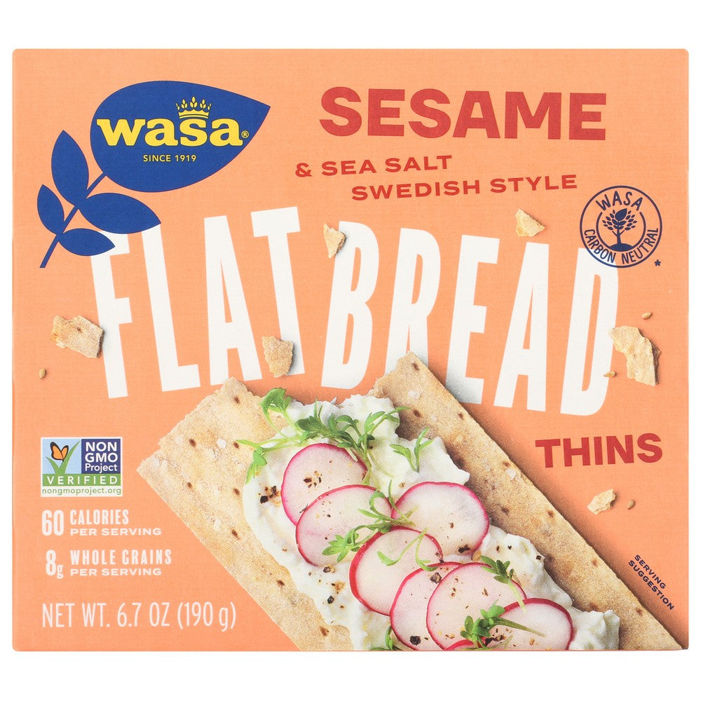Wasa 1000013577, Sesame & Sea Salt Wasa Flatbread 6.7 Ounce, Case of 1 ...