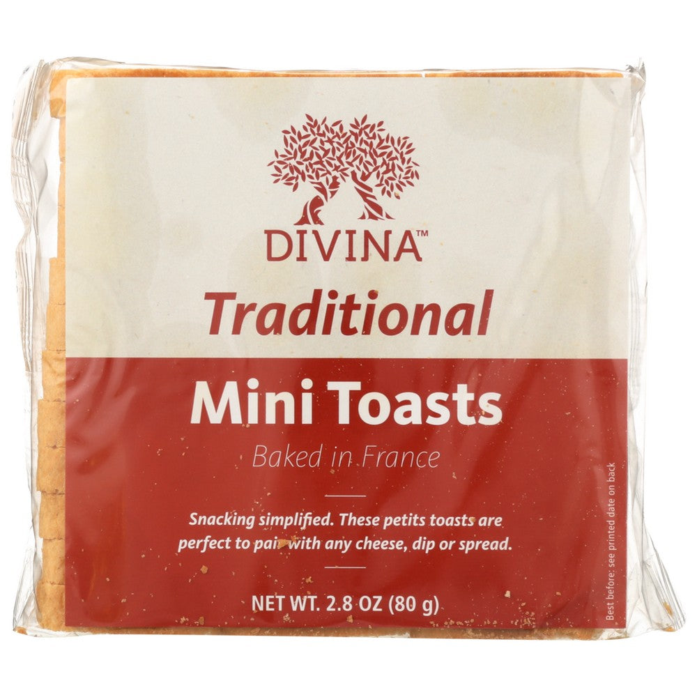Divina Toast Mini - 3 Ounce, Case of 24