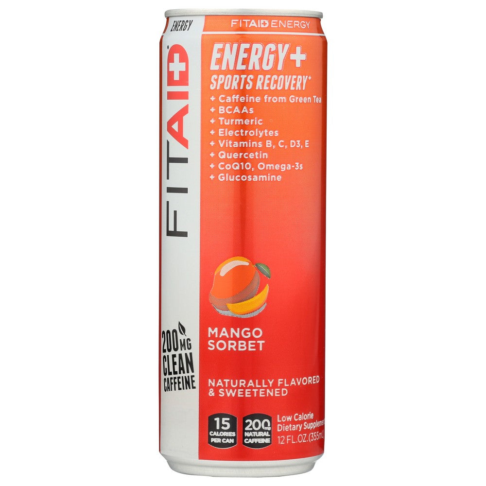 Lifeaid Beverage , Fitaid Energy Mango 12 Fluid Ounce, Case of 12