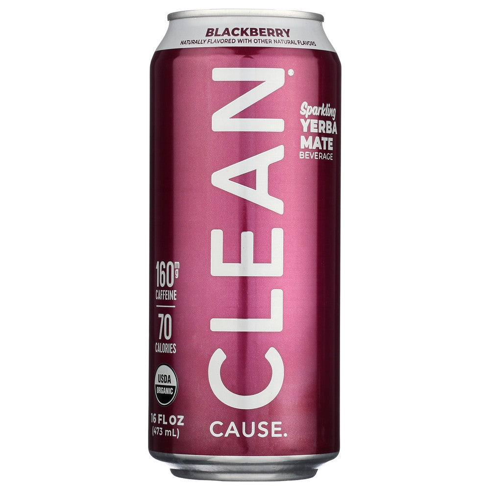 Clean Cause Tea Yrba Mte Sprk Org - 16 Fluid Ounce, Case of 12