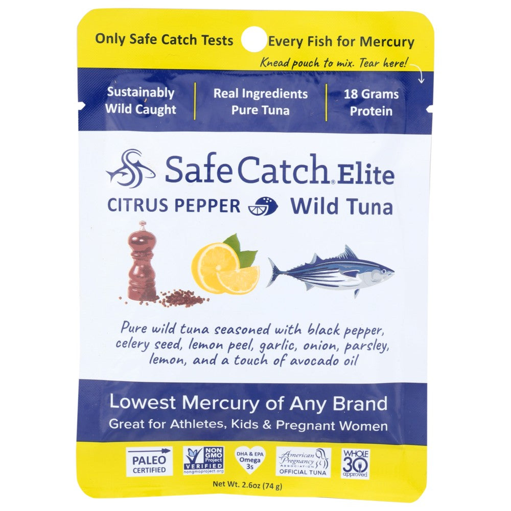 Safecatch Tuna Wild Elite Ctrs Pepr - 3 Ounce, Case of 12