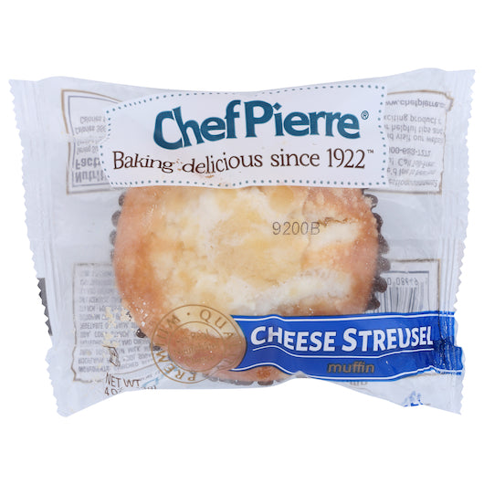 Chef Pierre Cheese Streusel Individually Wrapped Muffin 4 Ounce Size