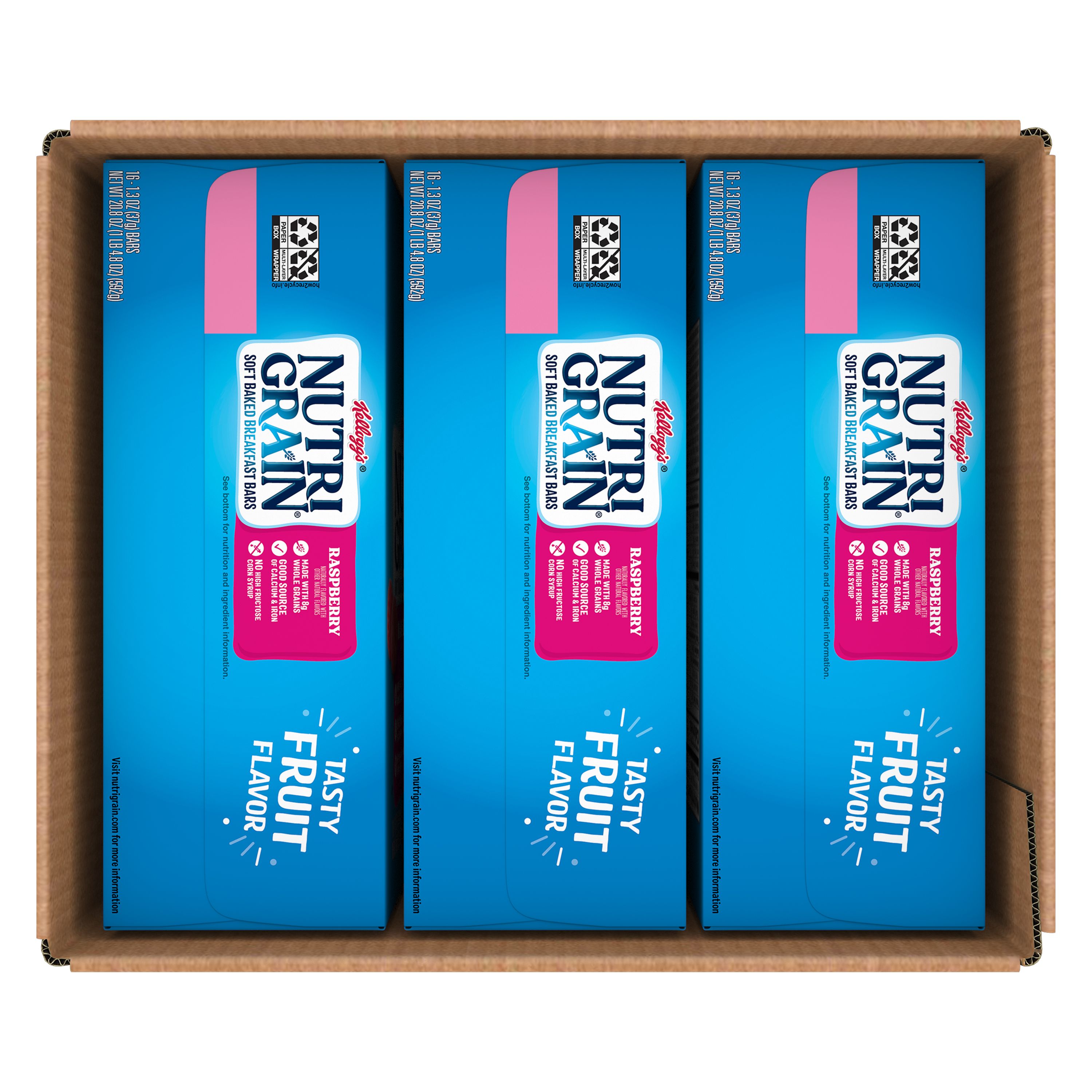 Kellogg's Nutri Grain Soft Baked Breakfast Bars Raspberry 1.3 Ounce Si ...