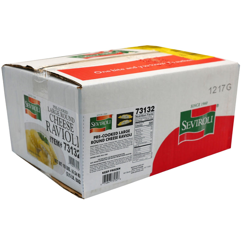 Seviroli Foods Pasta Large Round Cheese Ravioli 5 Pound Each - 2 Per C
