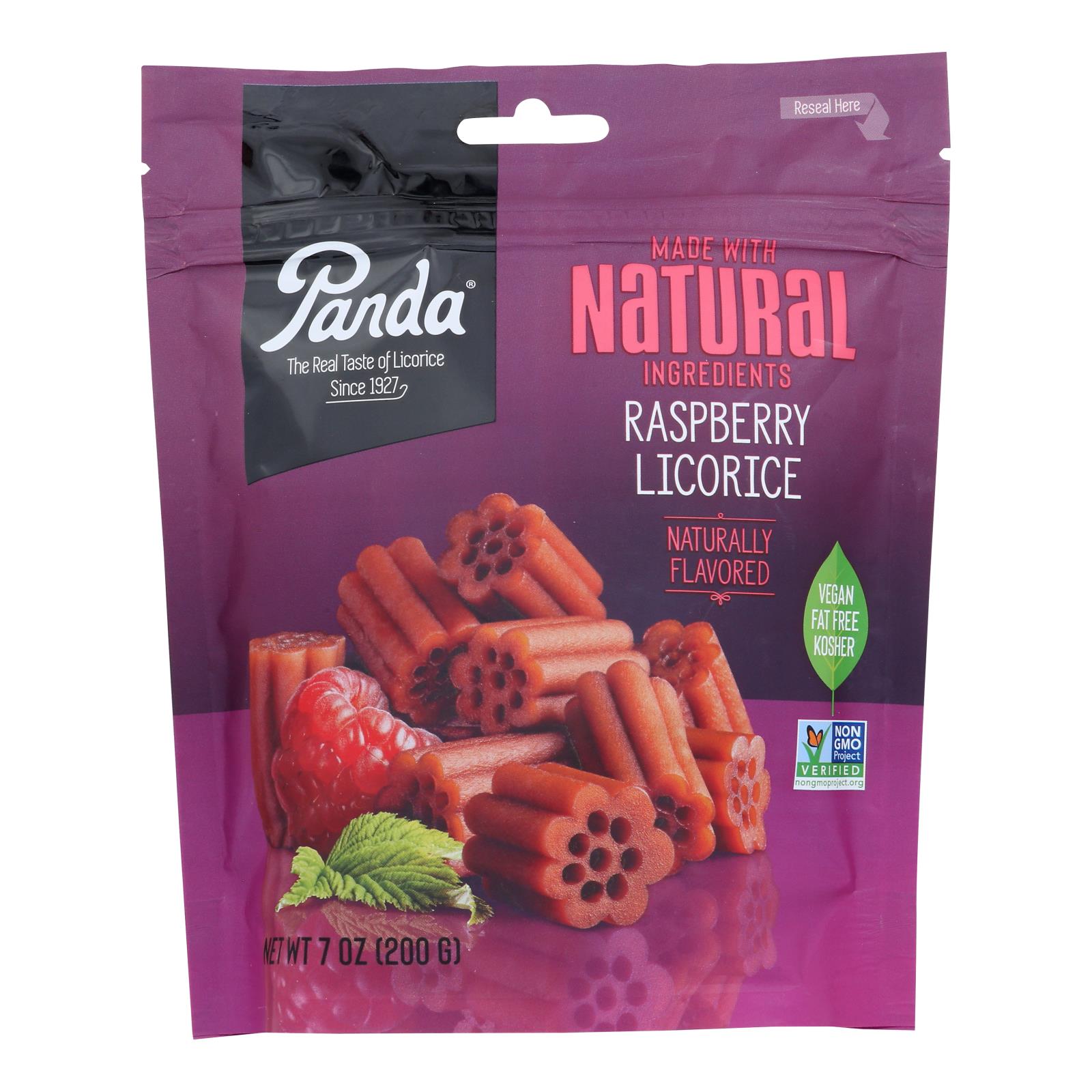 Panda Licorice - Licorice Raspberry Chews - Case of 8-7 Ounce