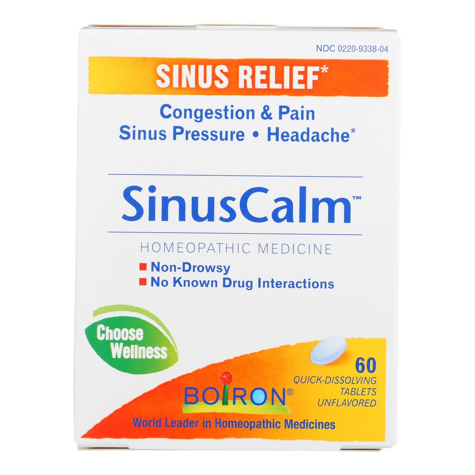 Boiron - Sinus Calm Sinus Relief - 1 Each - 60 Tablets – WebFoodStore