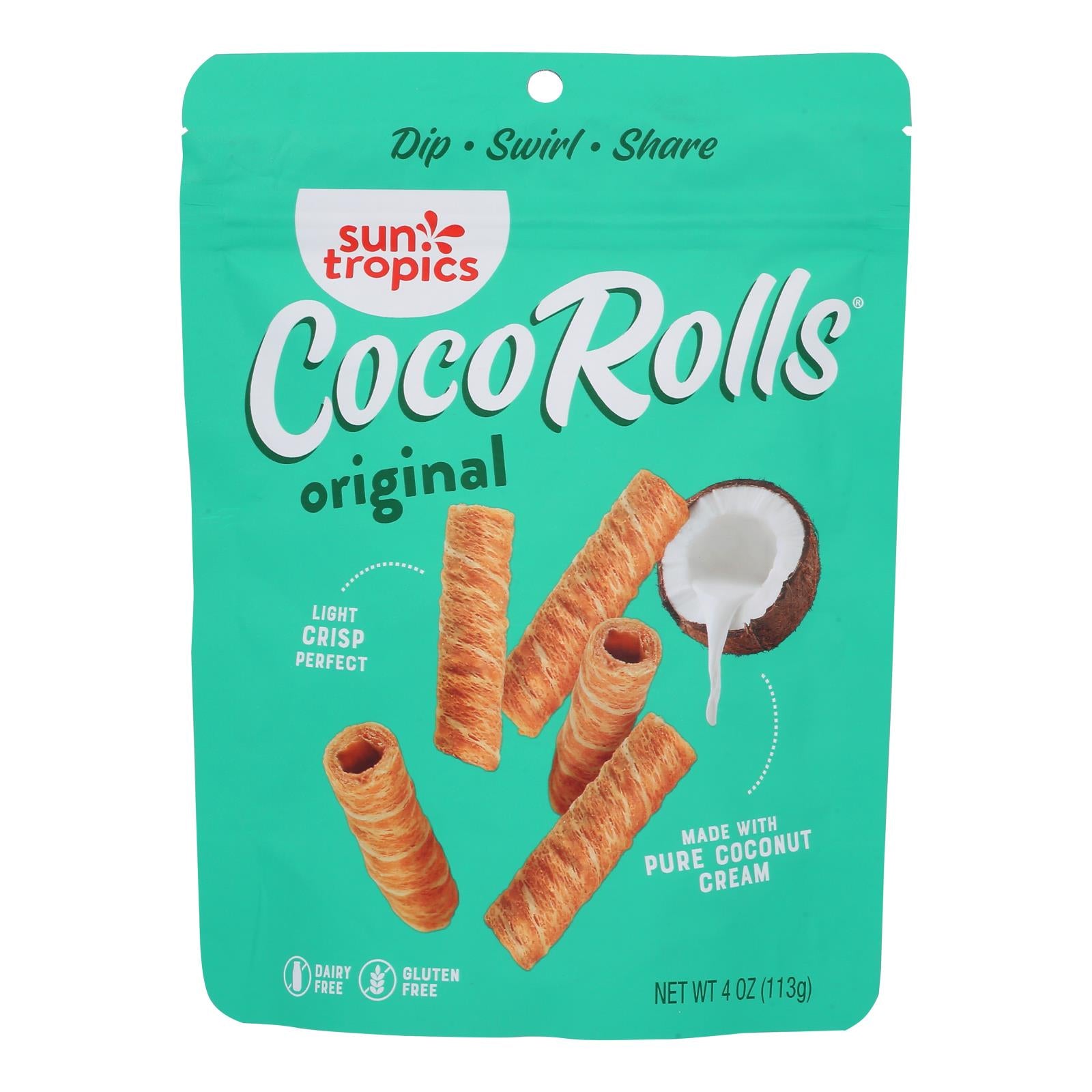 Sun Tropics Coco Rolls Original, Rolled Coconut Wafer - Case of 12 - 4