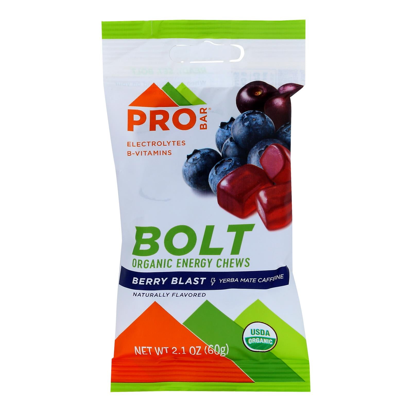 Probar Bolt Energy Chews - Organic Berry Blast - 2.1 Ounce - Case of 1