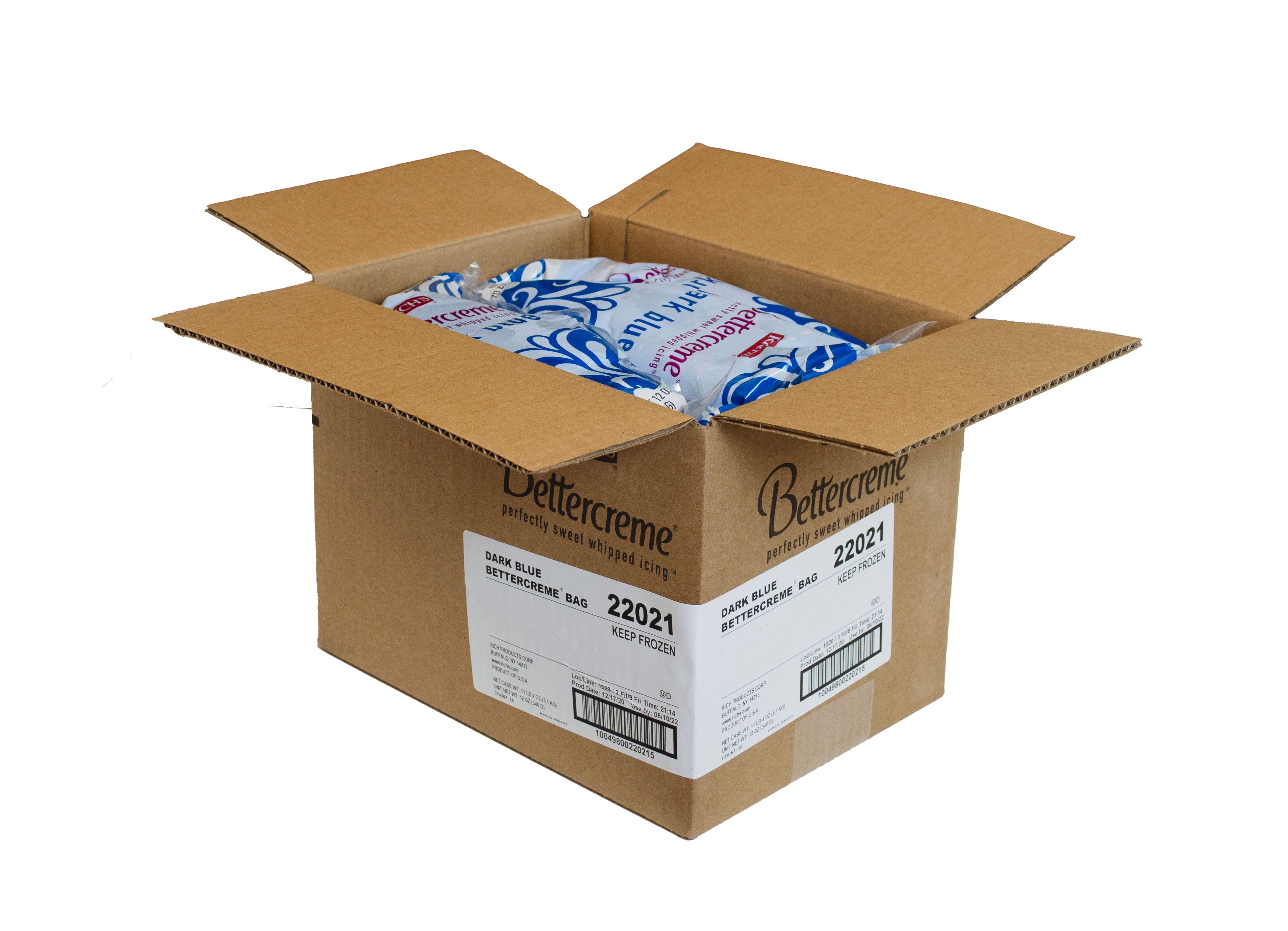 Bettercreme Icing Dark Blue Artificial Colorpre Whipped 0.75 Pound Eac