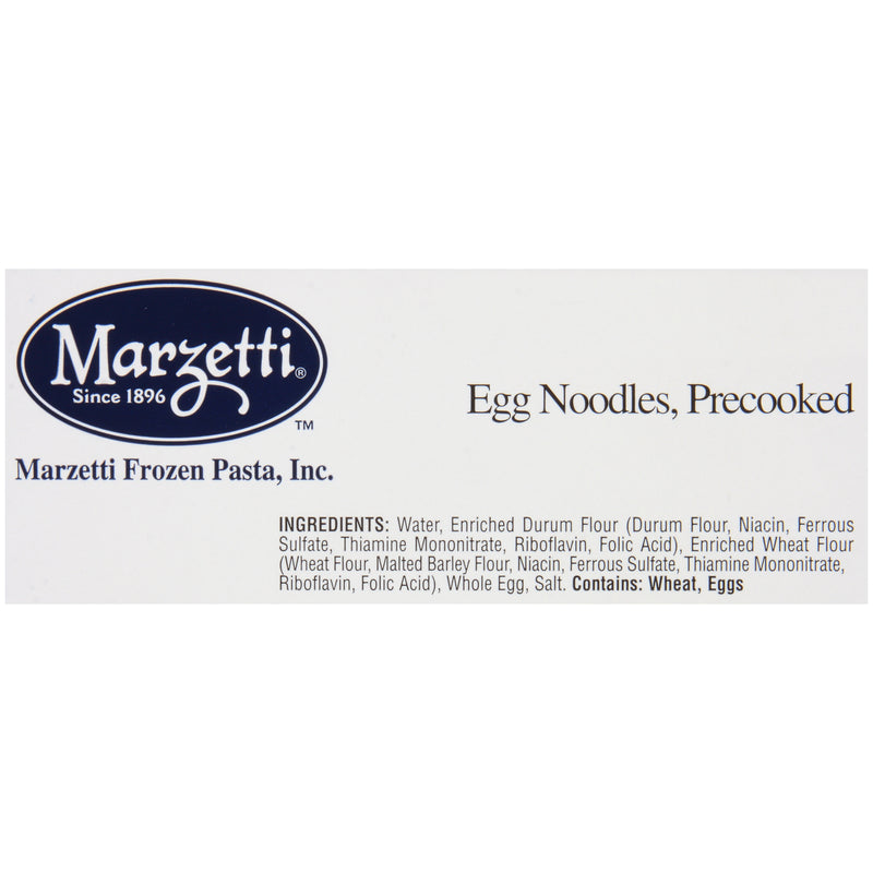 Marzetti Frozen Pasta IQF Precooked Egg Noodles 3 Pound Each - 6 Per C
