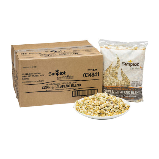 Simplot Roastworks Flame Roasted Corn & Jalapeno Blend 2.5 Pound Each