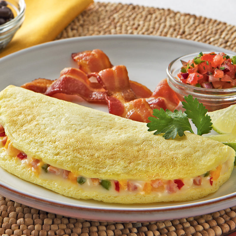 Papetti's® Fully Cooked 6" 3" Singlefold Omelet Filled With Cheddar Ch