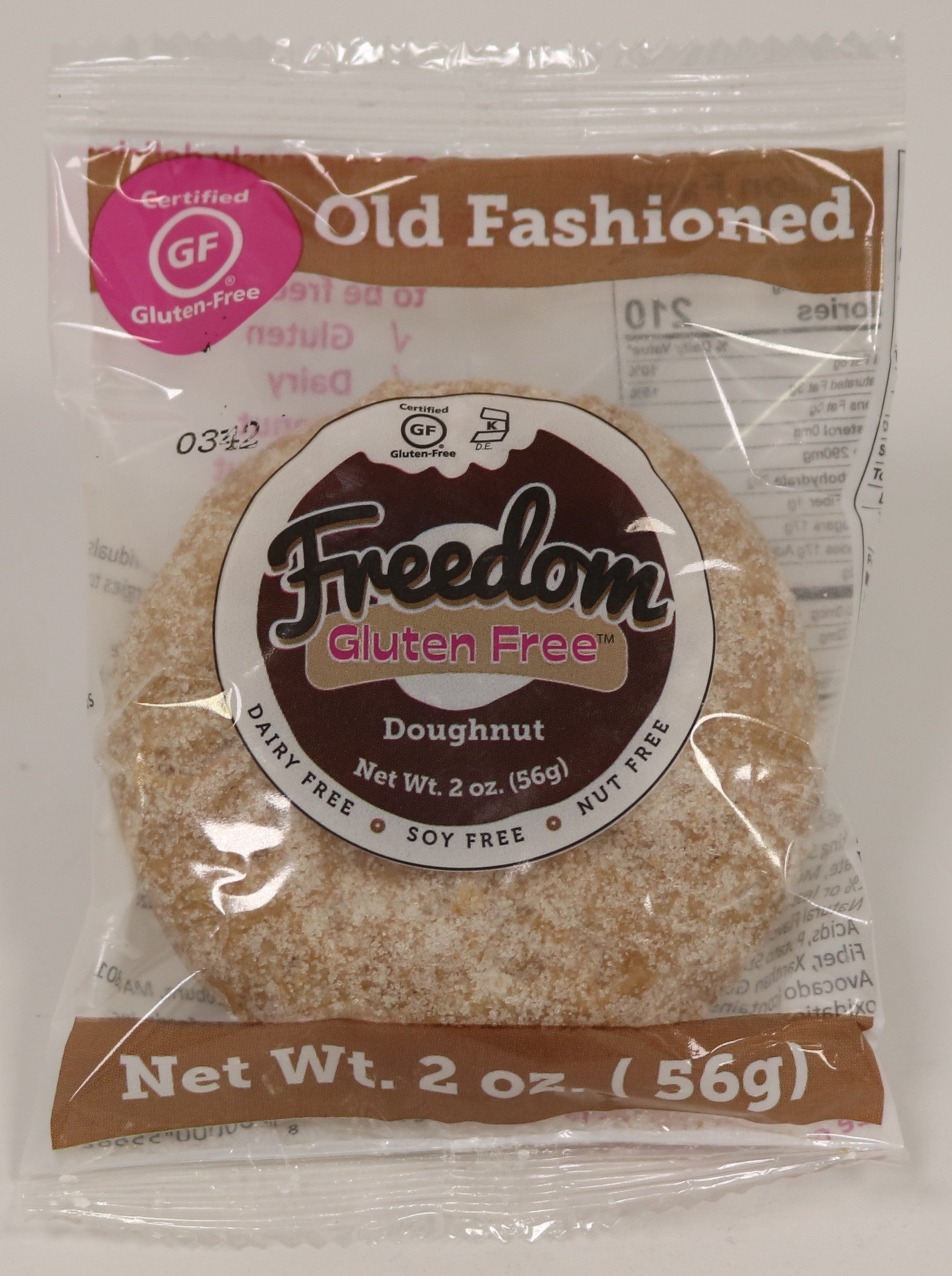 Freedom Bakery Old Fashioned Donut Gluten Free 2 Ounce Size - 36 Per C