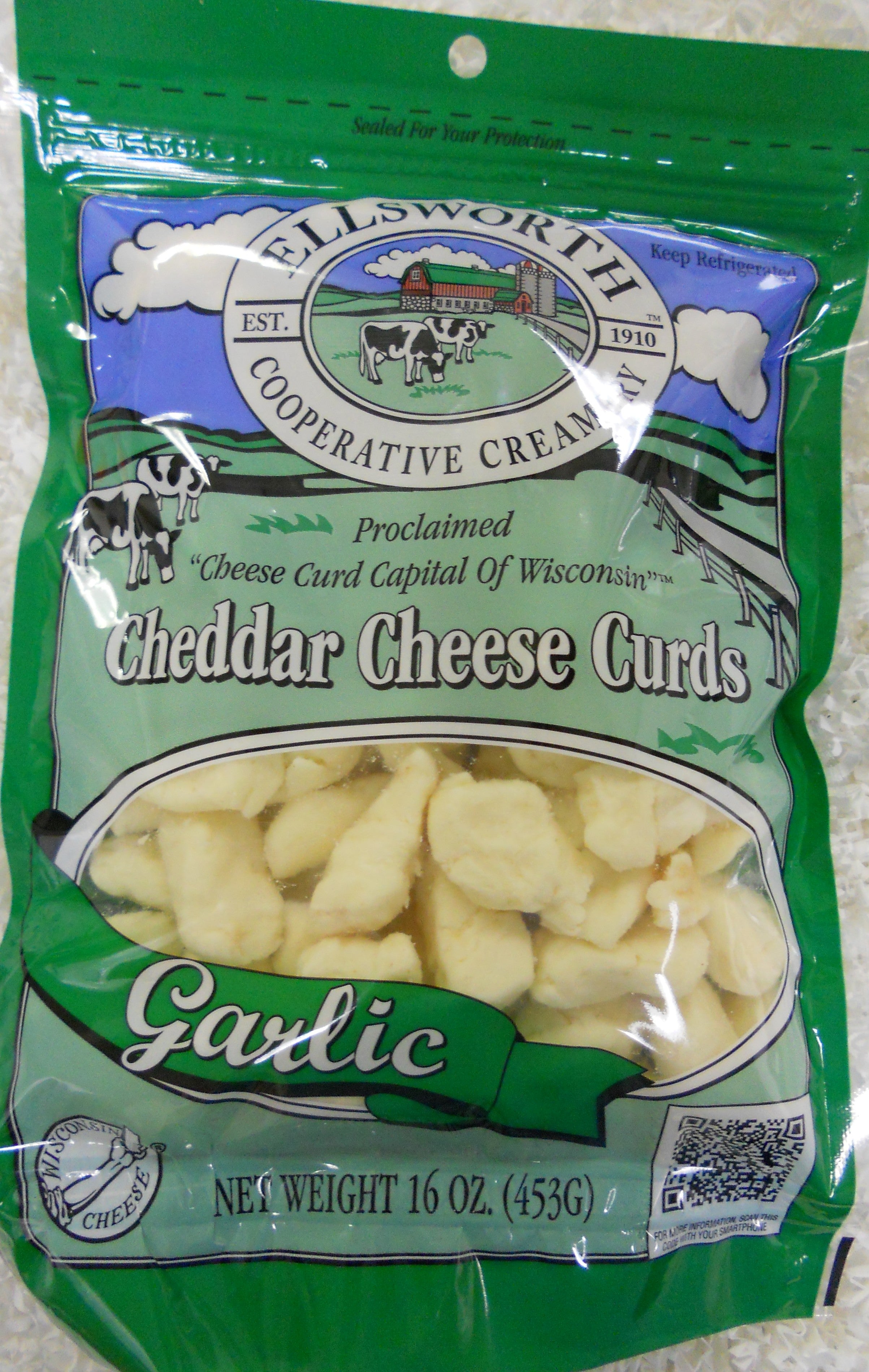 Ellsworth Garlic Cheddar Cheese Curds 16 Ounce Size - 8 Per Case ...