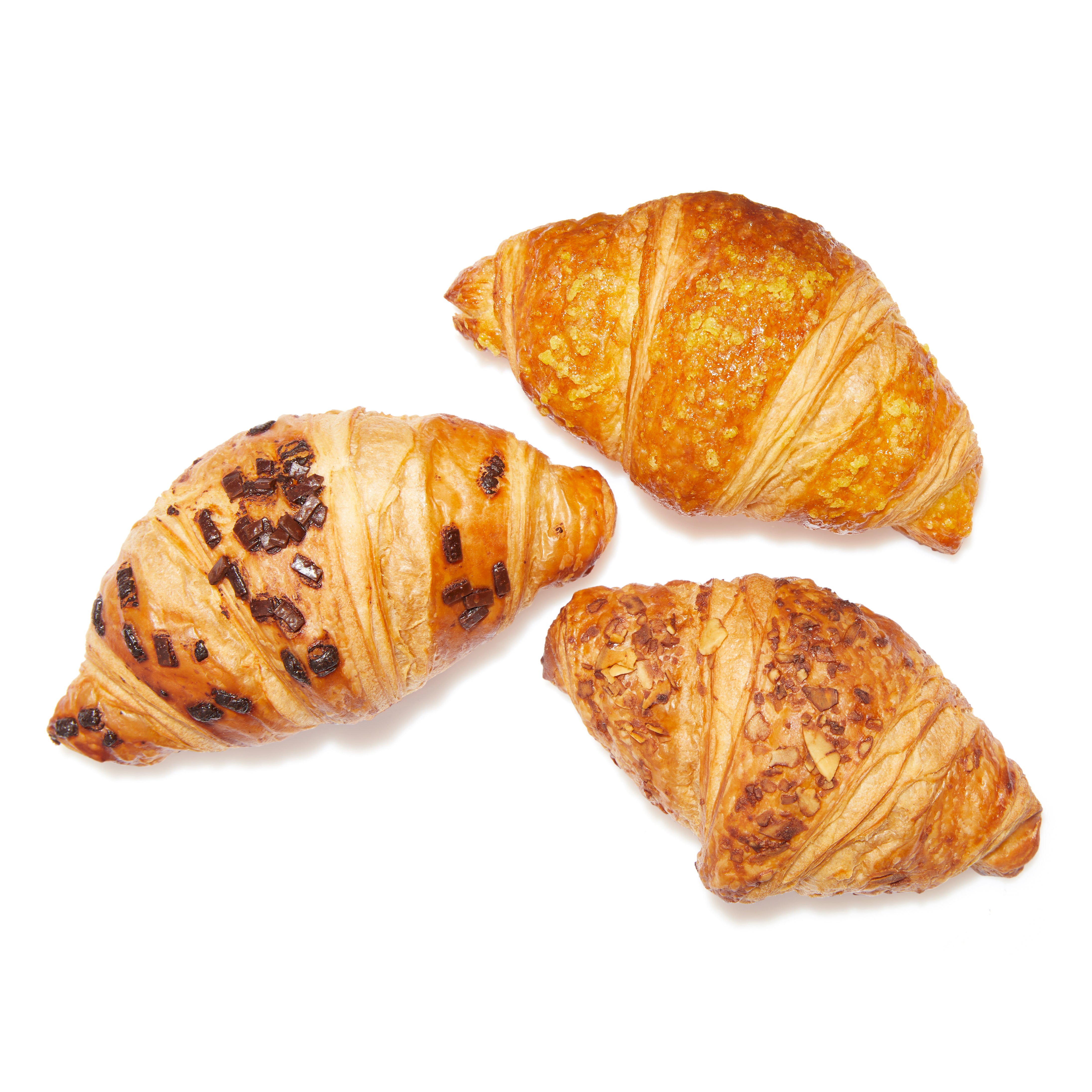 Assorted Mini Filled Butter Croissants (Almond Praline Apricot) 1.59 O