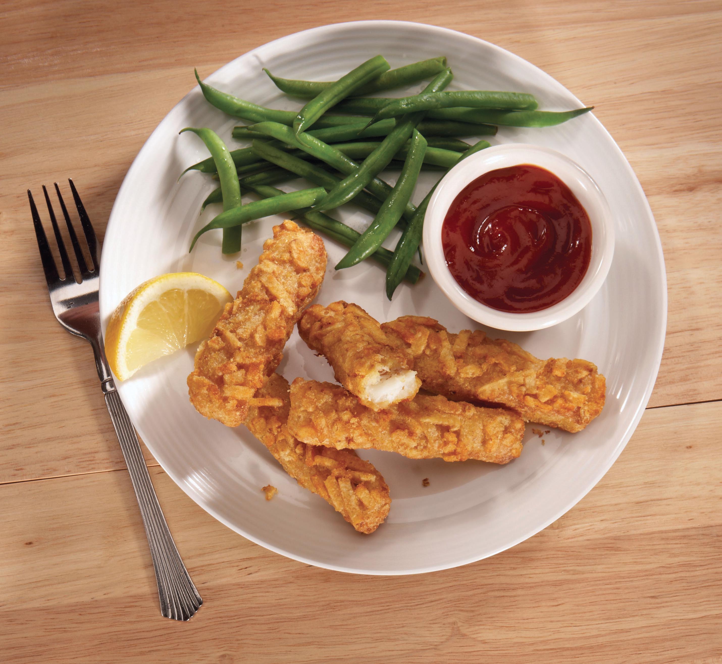 Par Fried Whole Grain Potato Crunch Pollock Sticks Kosher Msc 10 Pound