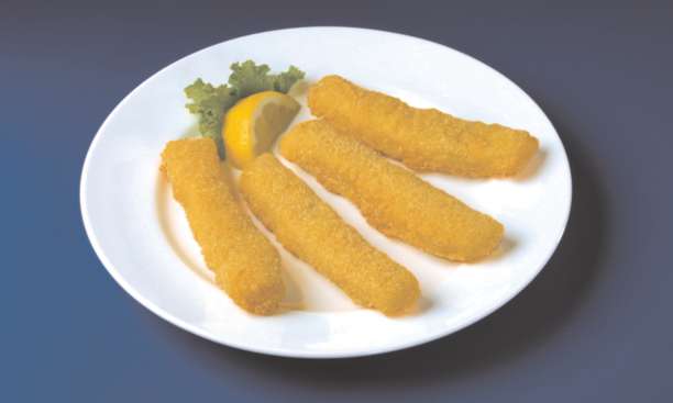 Prefried Cornmeal Breaded Pollock Strips Kosher 5 Pound Each - 2 Per C