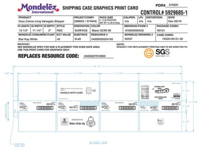 Lb Oreo Creme Variegate Pouches 2 Pound Each - 6 Per Case.