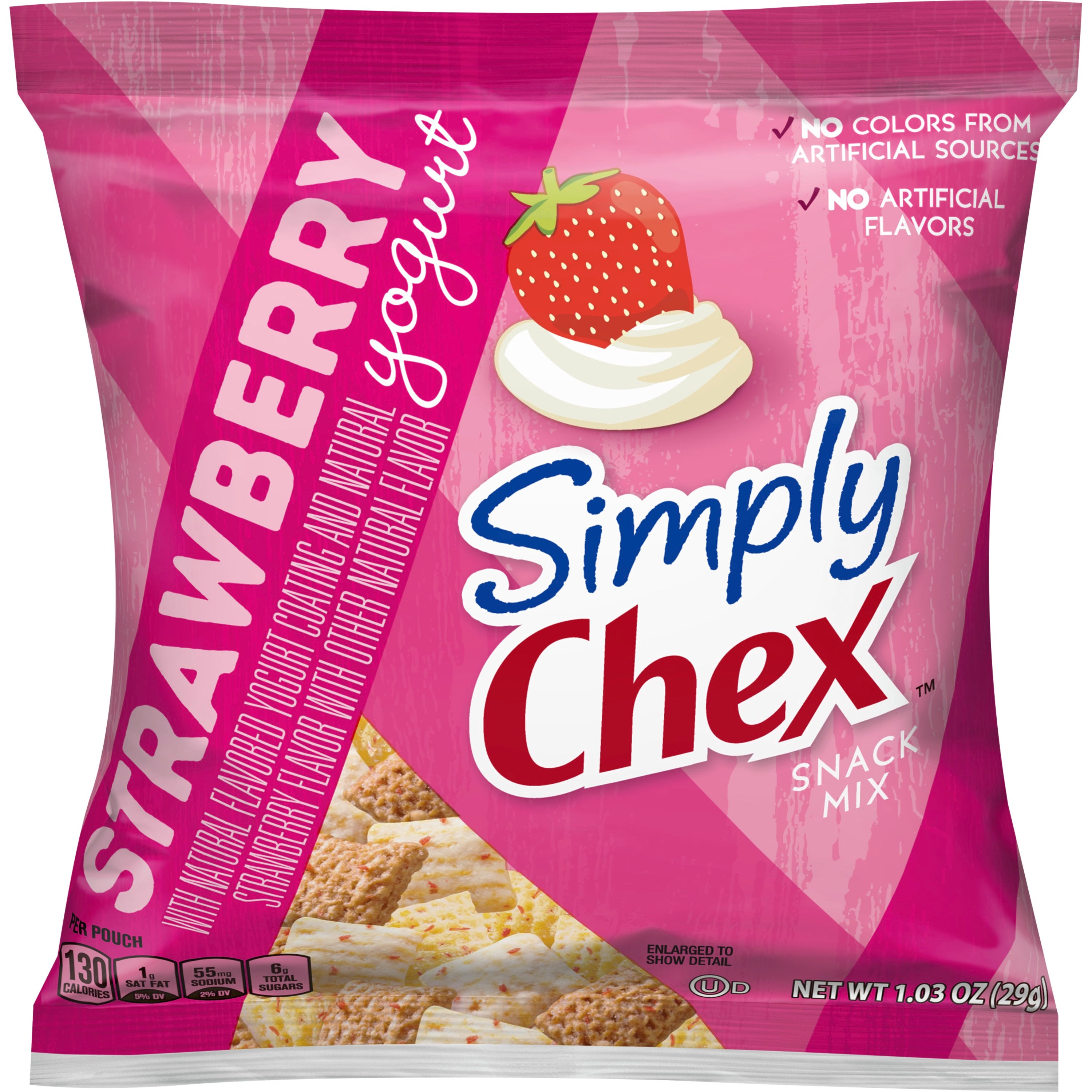 Chex Mix Simply Chex Snack Mix Single Serve Strawberry Yogurt 1.03 Oun