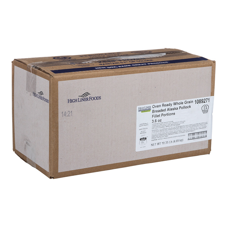 Oven Ready Whole Grain Breaded Alaska Pollock Fillet Portions cn Msc 1