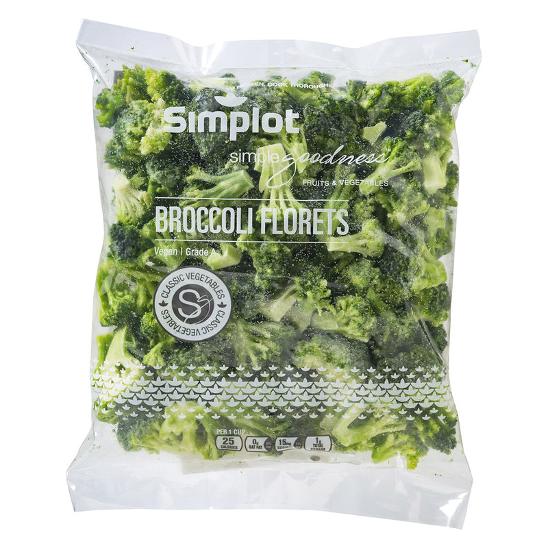 Simplot Simple Goodness Classic Vegetables Broccoli Florets IQF 2 Poun