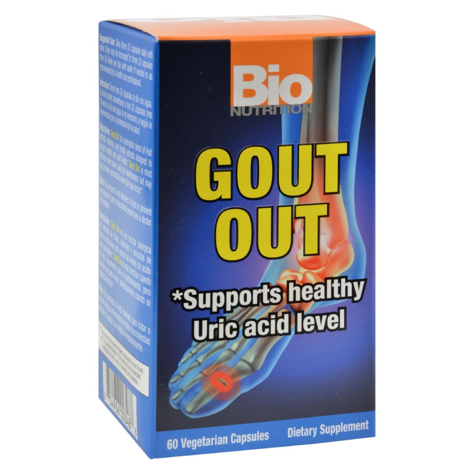 Bio Nutrition - Gout Out - 60 Vegetarian Capsules – WebFoodStore