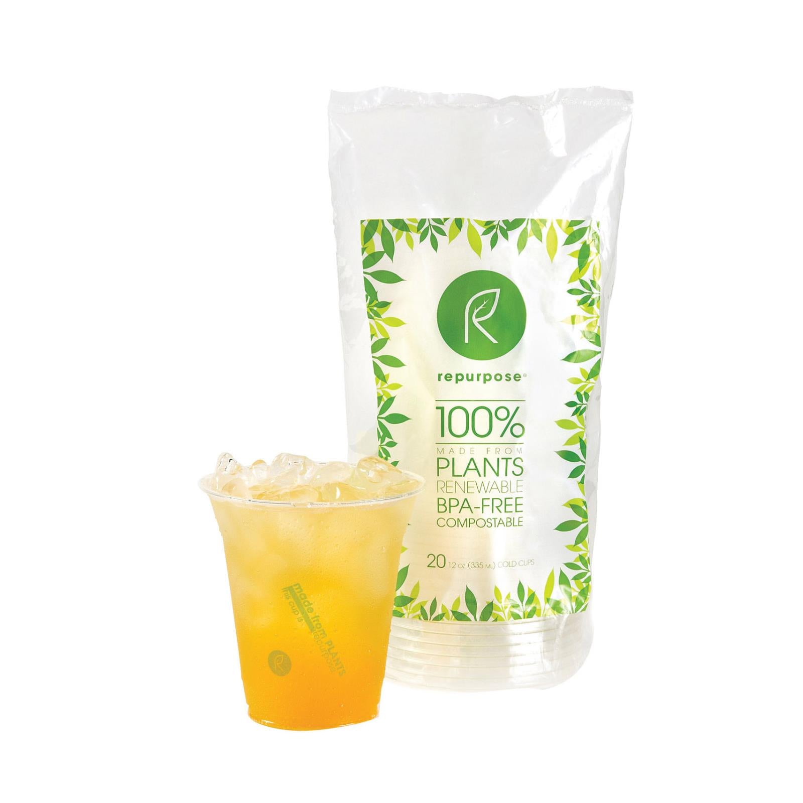 Repurpose Clear Compostable Cups - Case of 12 - 20 Count – WebFoodStore