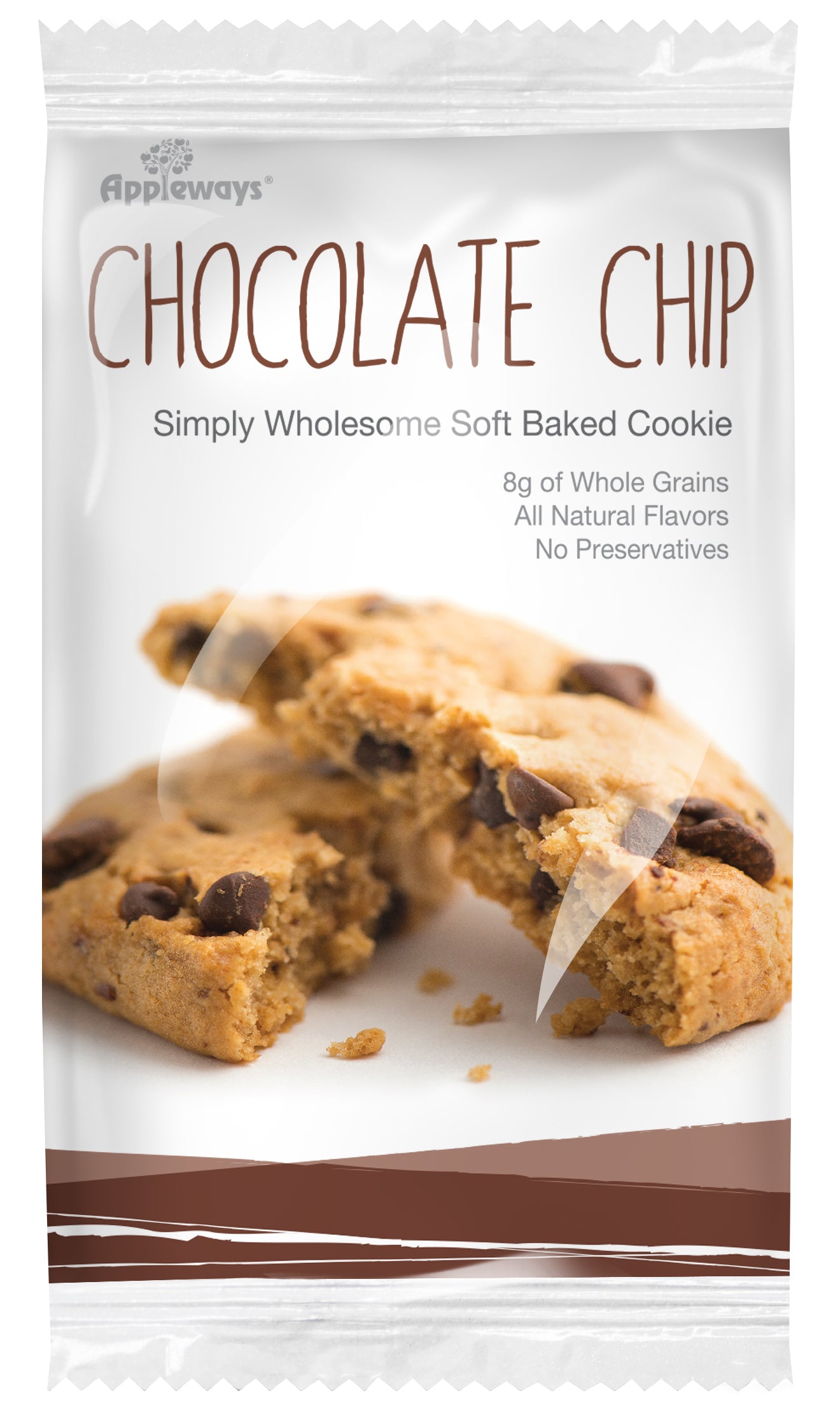 Appleways Whole Grain Chocolate Chip Cookies Individually Wrapped 1 Co ...