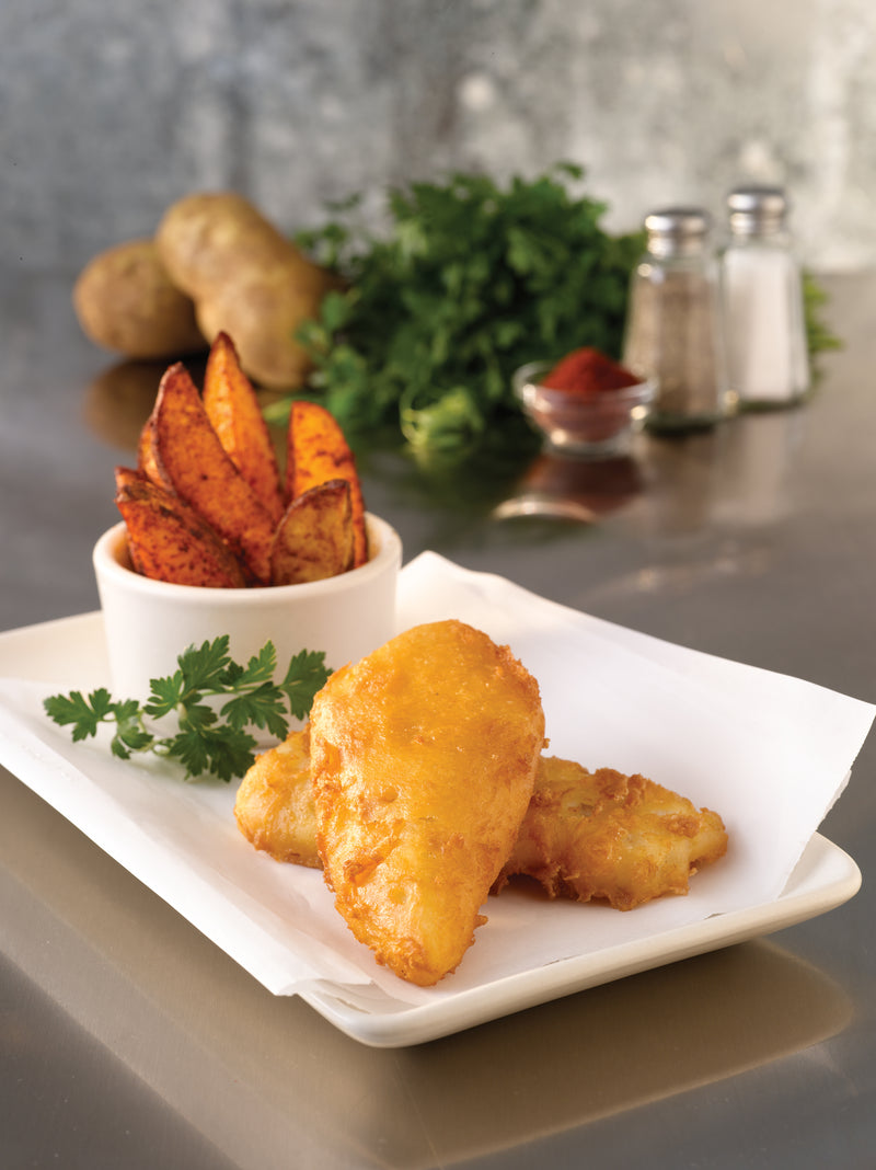 Alaska Amber® Beer Battered Cod Fillets Skinless Boneless 10 Pound Eac