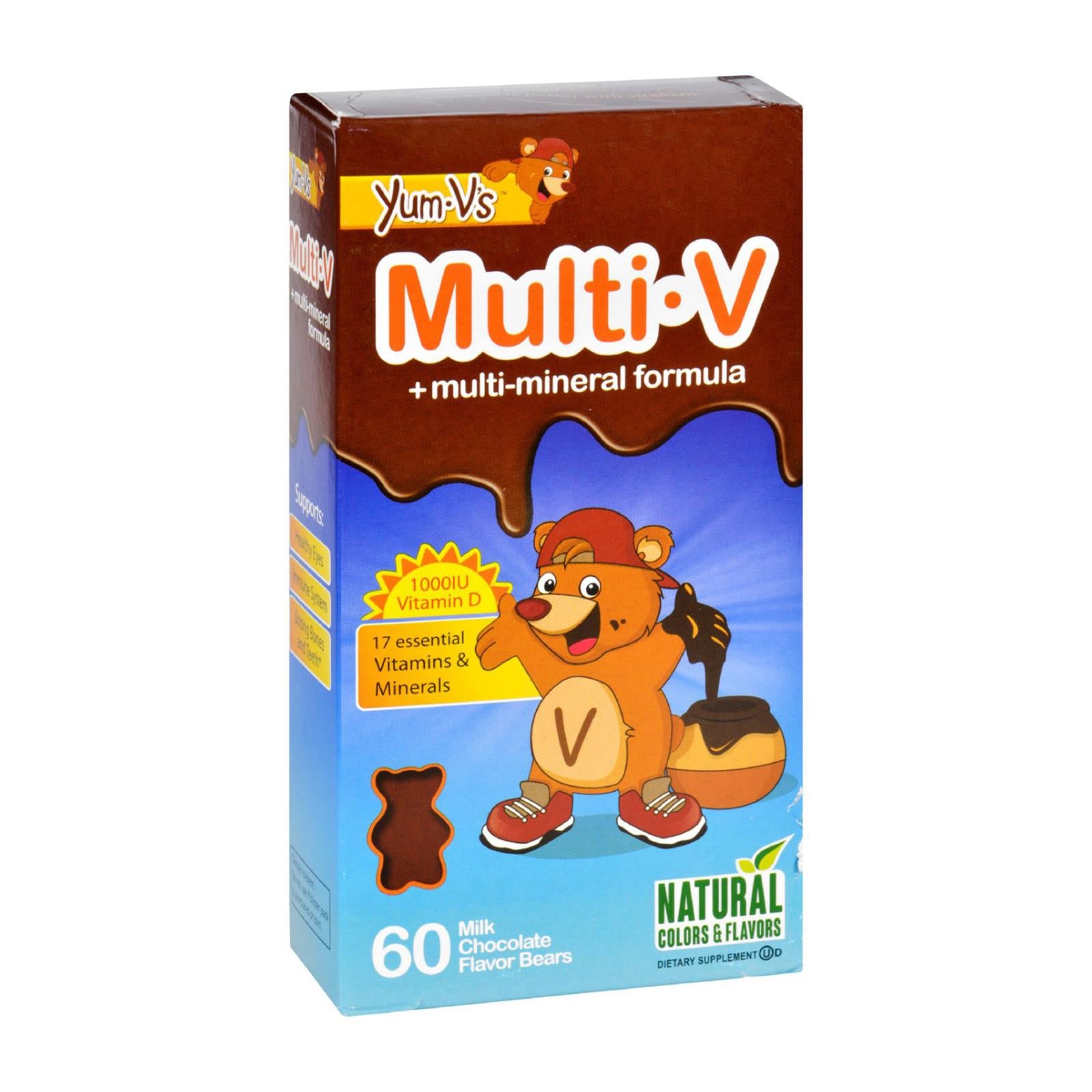 Yum V's Multi-V plus Multi-Mineral Formula Milk Chocolate - 60 Bears ...