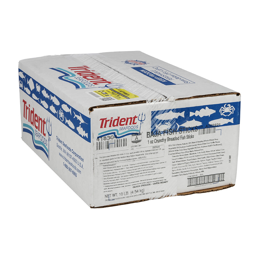 Pollock Oven Ready Whole Grain Breaded Baja Fish Sticks 10 Pound Each