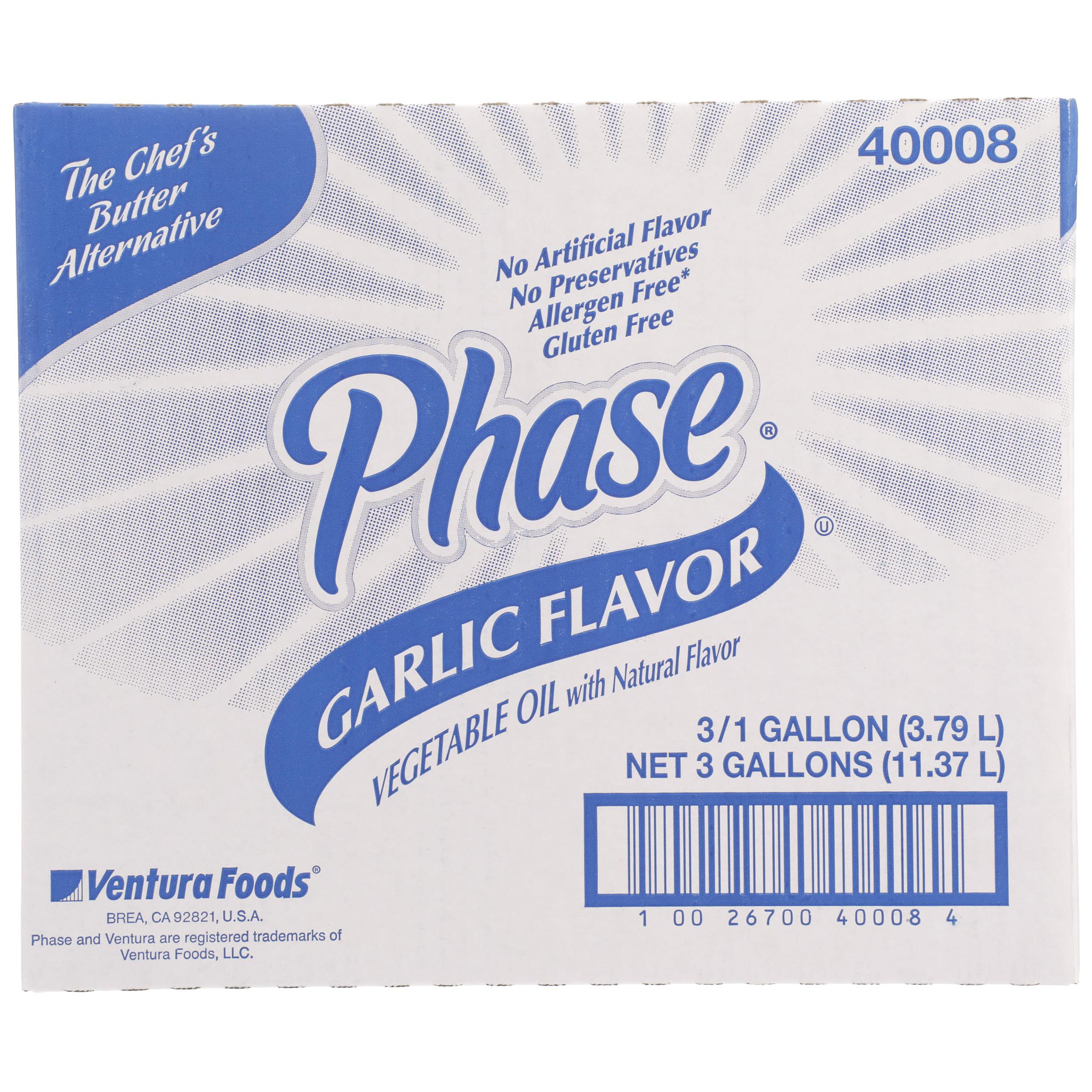 Phase Garlic Flavored Vegetable Oil With Artificial Butter Flavor Ga 1
