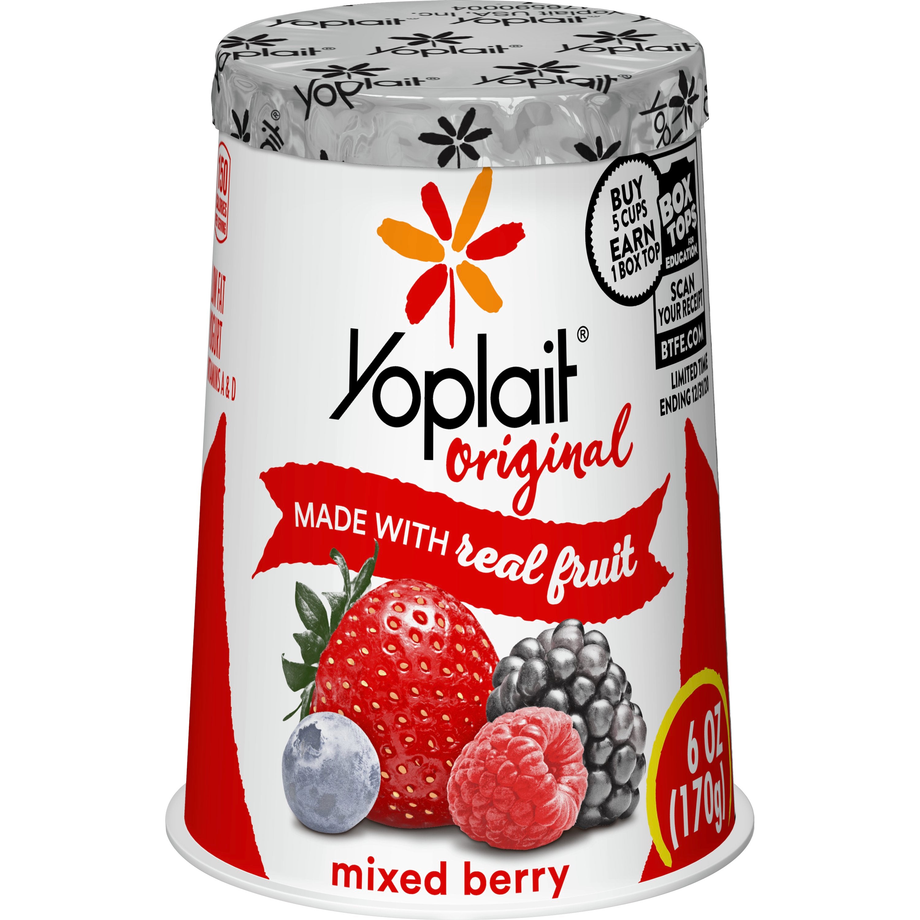 Yoplait® Original Yogurt Single Serve Cup Mixed Berry 6 Ounce Size - 1