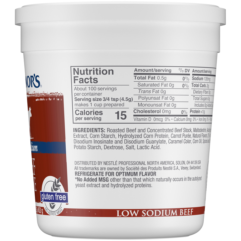 Minor's Beef Base Low Sodium (No Added Msg) Gluten Free 1 Pound Each