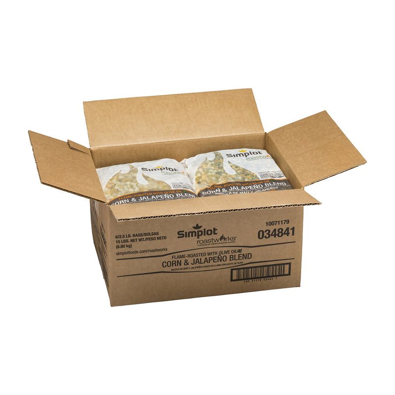 Simplot Roastworks Flame Roasted Corn & Jalapeno Blend 2.5 Pound Each