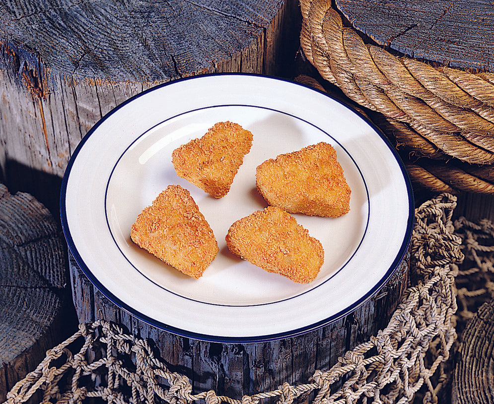 Crunchy Raw Breaded Cod Nuggets 10 Pound Each - 1 Per Case.