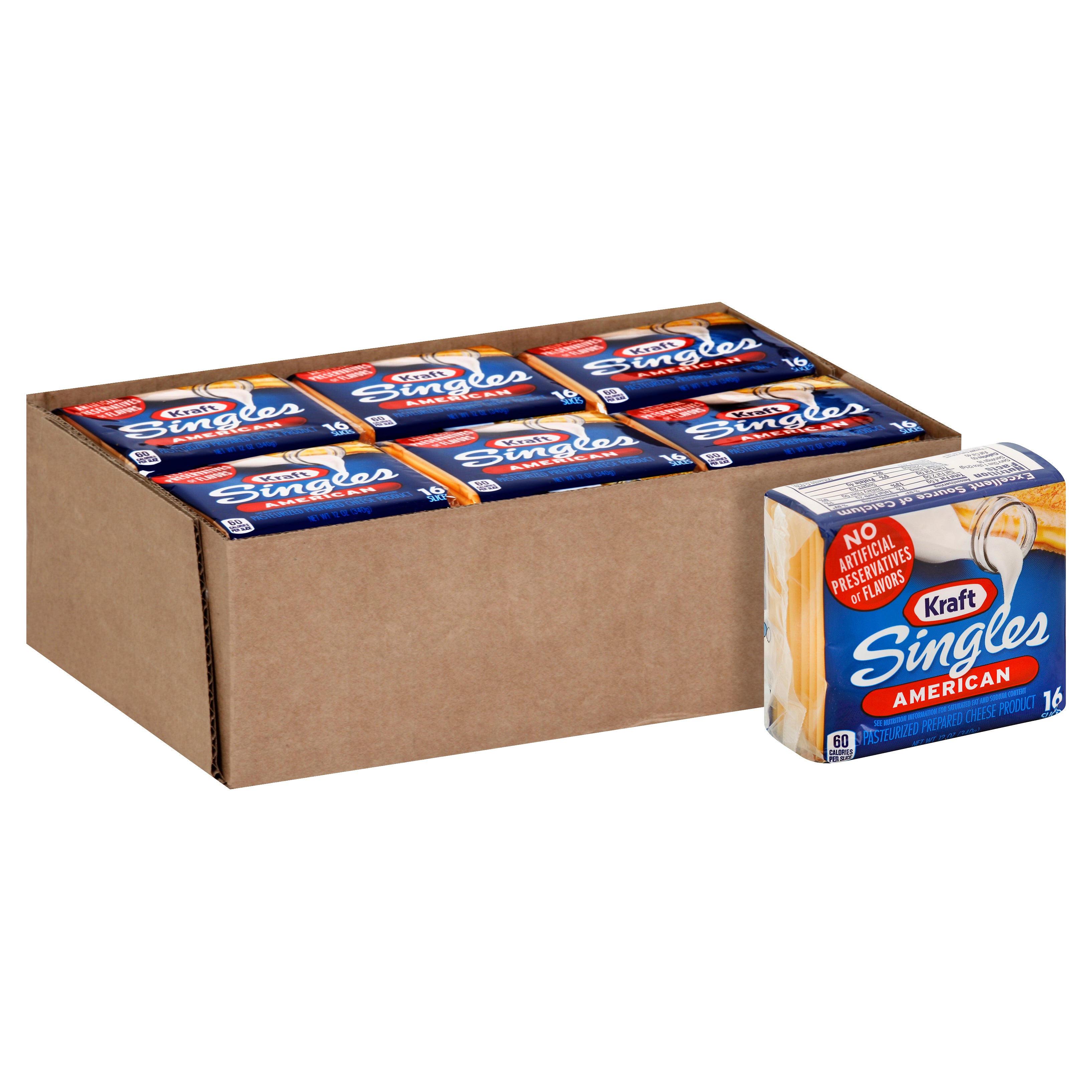 Kraft Individually Wrapped American Cheese Singles, 12 Ounce Size - 12