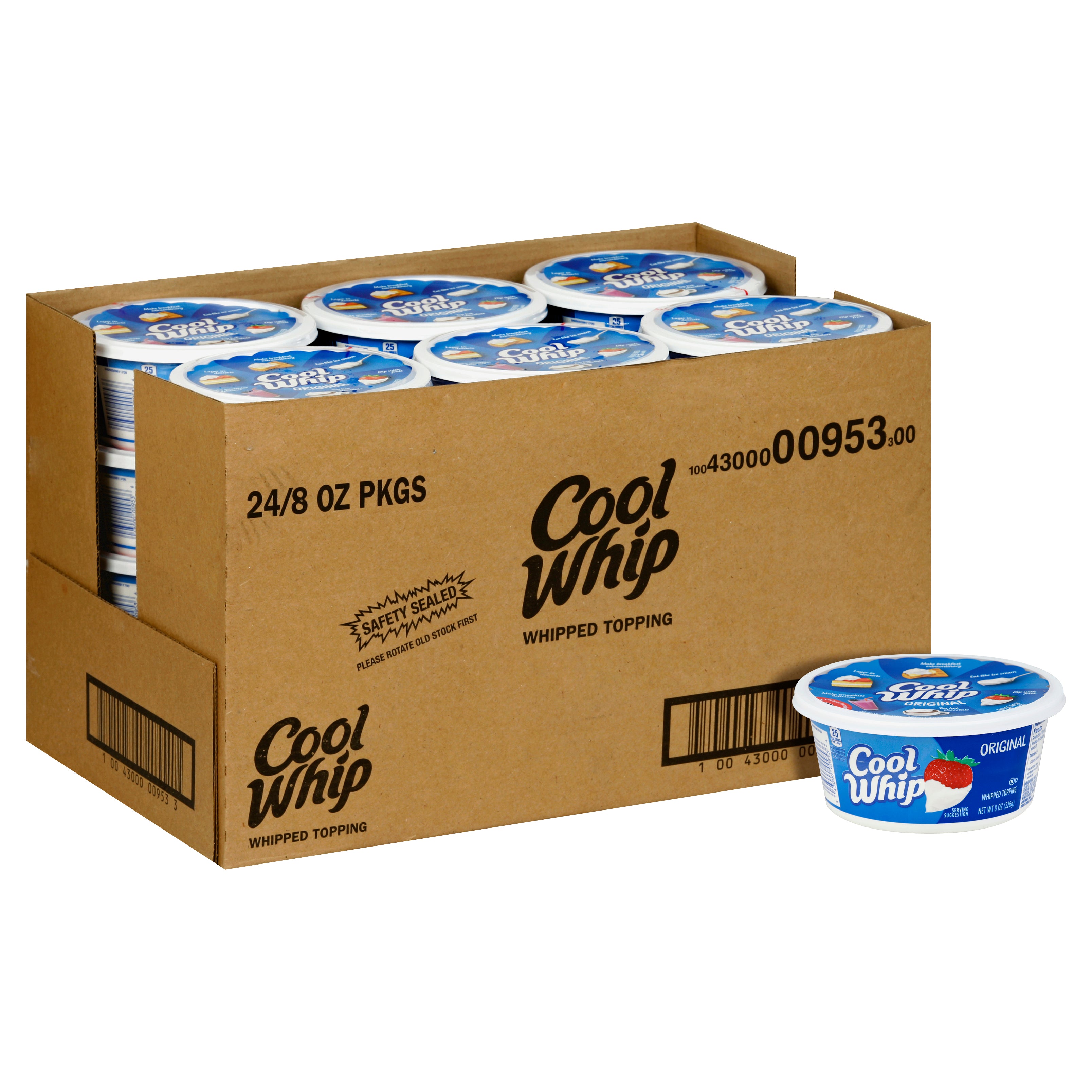 Cool Whip Cool Whip Whipped Topping Frozen Original 8 Ounce Size - 24
