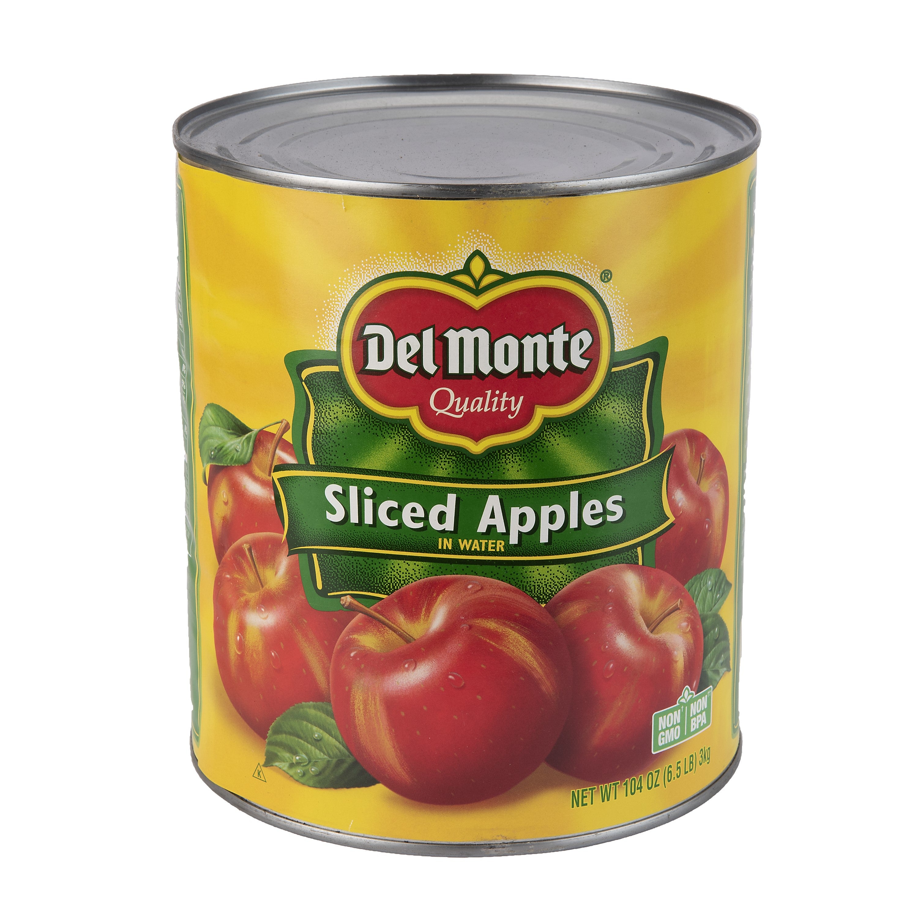 Del Monte Sliced Apples In Water Can 104 Ounce Size - 6 Per Case.