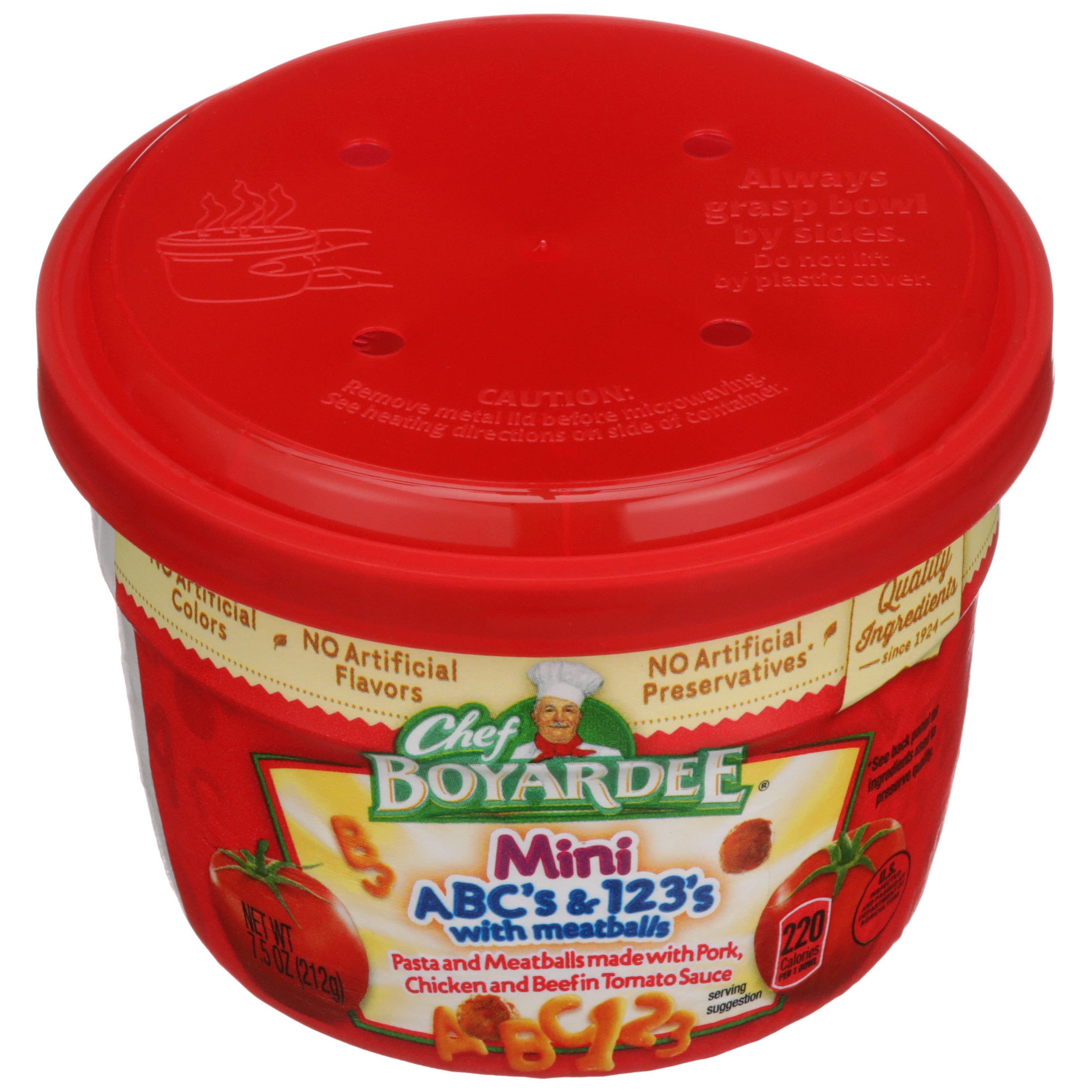 Chef Boyardee Mini Bites Abc's & 's Pastawith Meatballs 7.5 Ounce Size ...