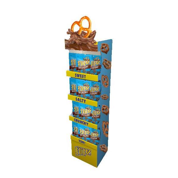 Flipz Milk Chocolate & White Fudge Covered Pretzels Floorstand Display